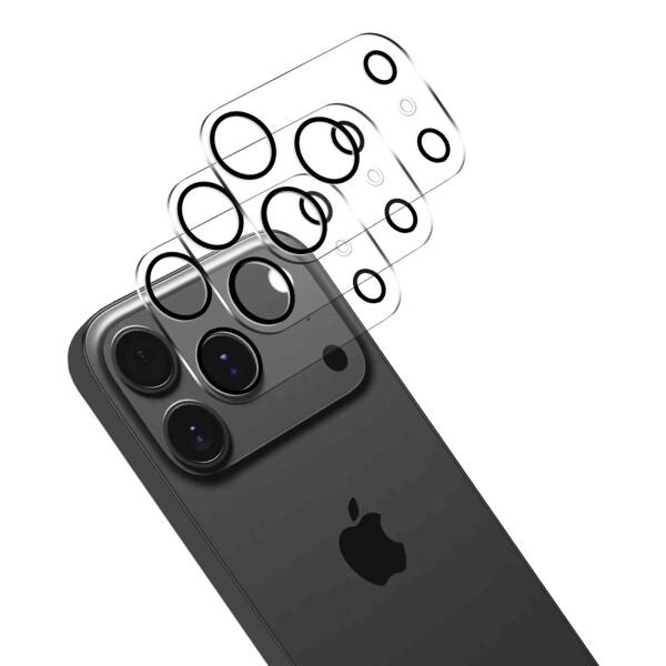 iPhone 17 Pro Max 対応カメラ保護 耐油性 超耐久 指紋防止 iPhone 17 Pro Max カメラフィルム強化ガラス 高光沢 液晶硬度9 H アイフォン 17 Pro Max レンズ保護 耐衝撃 吸収高透過率 無気泡丸...