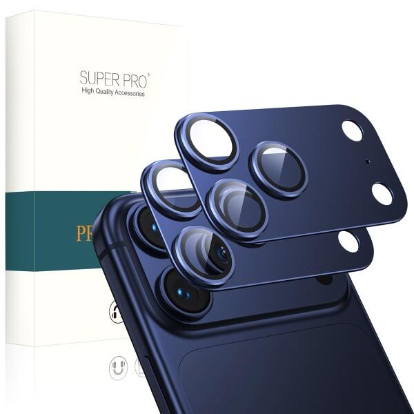 PRODELI For iPhone 17 Pro 専用 カメラフィルム アルミ合金製＋AR高透過率 一体型 耐衝撃 硬度9H キズ防止 高透過率 防爆裂 気泡ゼロ 強化ガラス 露出オーバー防止 アイフォン 17 プロ 用 レンズ 保護フィ...