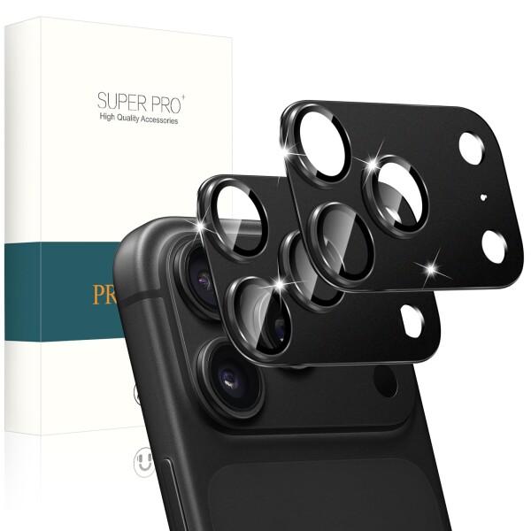 PRODELI For iPhone 17 Pro Max 専用 カメラフィルム アルミ合金製＋AR高透過率 一体型 耐衝撃 キズ防止 硬度9H 高透過率 強化ガラス 防爆裂 気泡ゼロ 露出オーバー防止 アイフォン 17 プロマックス 用 ...