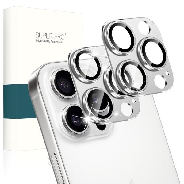 PRODELI カメラフィルム For iPhone 16 Pro/iPhone 16 Pro Max 専用 カメラ保護カバー アルミ合金製＋AR高透過率 硬度9H 強化ガラス 精密設計 一体型 耐衝撃 キズ防止 防爆裂 気泡ゼロ 露出オー...