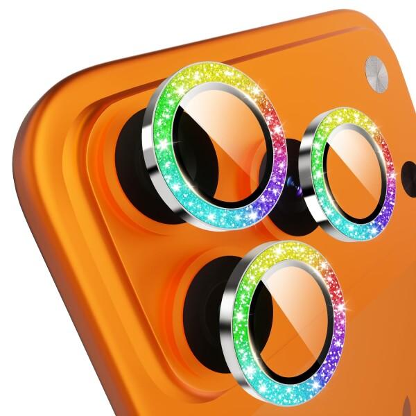 CANLER for iPhone 17 Pro/17 Pro Max カメラフイルム アイフォン17プロマックス レンズカバー 強化ガラス レンズ保護フィルム いphone17 Pro /17 Pro Max用 アルミ合金フレーム付き 耐...