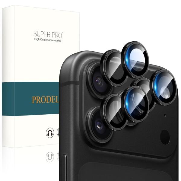 PRODELI For iPhone 17 Pro/Pro Max 専用 カメラフィルム 2セット 対応 iPhone 16 Pro/Pro Max/15 Pro/Pro Max/14 Pro/Pro Max キズ防止 高透過率 アルミ合金...