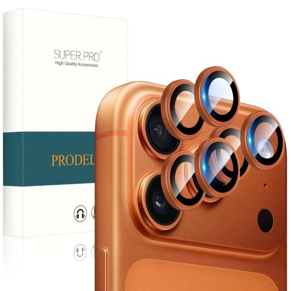 PRODELI For iPhone 17 Pro/Pro Max 専用 カメラフィルム 2セット 対応 iPhone 16 Pro/Pro Max/15 Pro/Pro Max/14 Pro/Pro Max キズ防止 高透過率 アルミ合金...