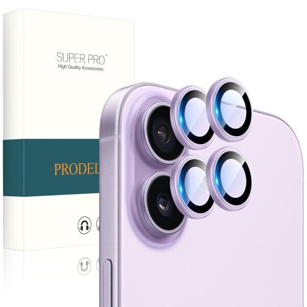PRODELI For iPhone 17 専用 カメラフィルム 2セット 硬度9H キズ防止 アルミ合金製＋AR高透過率 耐衝撃 強化ガラス 防爆裂 気泡ゼロ 高透過率 露出オーバー防止 ケースに干?なし アイフォン 17 用 レンズ 保...