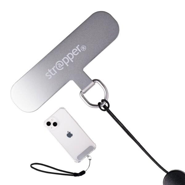 ストラッパー Strapper (シルバー) スマホ ストラップ 落下防止 携帯ストラップ リストストラップ商品コード：66080887053型番：hm-strapperサイズ：通常サイズカラー：シルバー【マットで上品な質感のステンレス製ス...