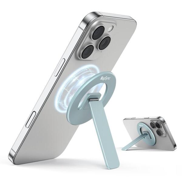 MagSync スマホリング マグネット式 3in1 スマホリングスタンド マグセーフ対応 超薄型 360°回転140°角度自由調整 持ち運び便利 - ブルー商品コード：66080889898型番：LKMS-BLカラー：ブルー超薄型・軽量設...