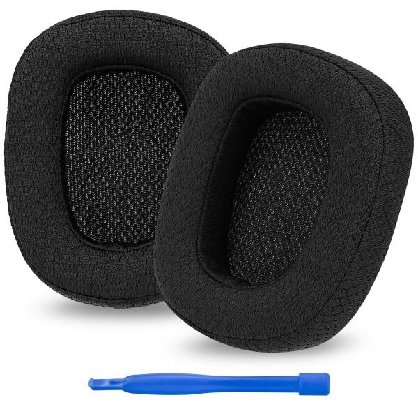 Linkidea イヤーパッド 互換性 パッド ロジクール Logitech G433, G533, G633, G635, G933, G935 ヘッドホンに対応 パッド イヤークッション/イヤーカップ (メッシュファブリック/ブラッ)商...