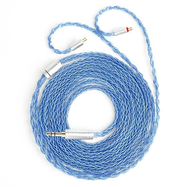 Yinyoo 2PIN 3.5mmリケーブル 2メートル 8本14芯銀メッキ Litz 22 AWG標準で生産 3.5mmイヤホンアップグレードケーブル イヤフォン交換ケーブル KZ KBEAR イヤホン適用 ZSTX/castor/ZSN...