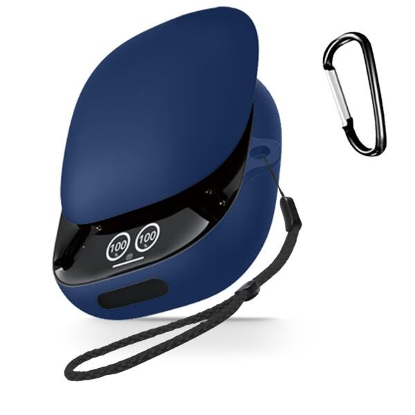 For Anker Soundcore Liberty 4 Pro用 ケース カバー シリコンケース  カラビナ付き ストラップ付き 耐衝撃 防水 防塵 装着充電可能 全面保護 キズ防止 (ブルー 青)商品コード：66080892945型番...