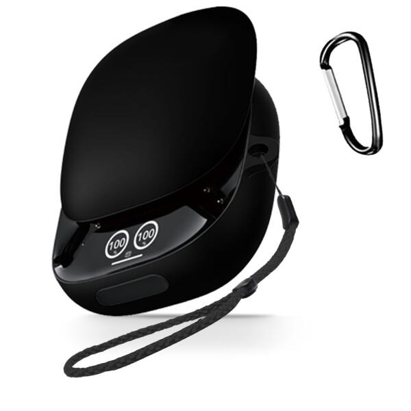 For Anker Soundcore Liberty 4 Pro用 ケース カバー シリコンケース  カラビナ付き ストラップ付き 耐衝撃 防水 防塵 装着充電可能 全面保護 キズ防止 (ブラック 黒)商品コード：66080892948型...