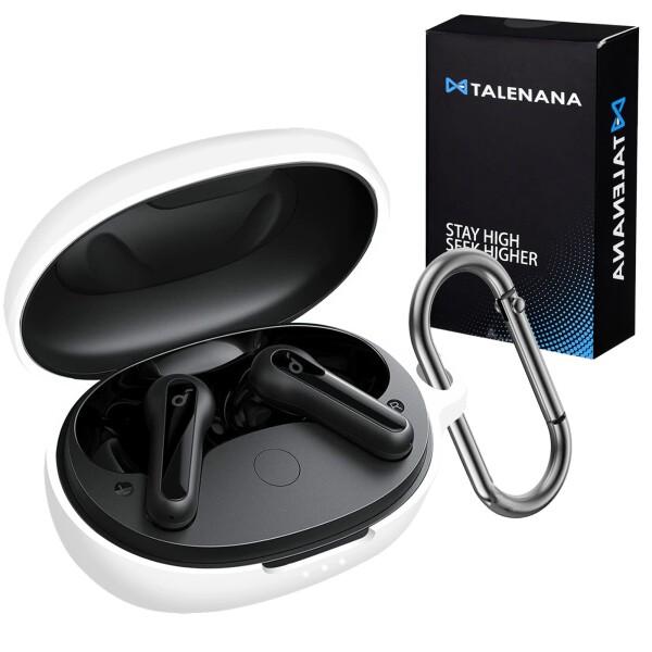 TALENANA for Anker Soundcore Life P2 Miniケース シリコーン 保護カバー 耐衝撃 防水 防塵 キズ防止 装着充電可能 全面保護ケース イヤホン カラビナ付き Anker Soundcore Life ...