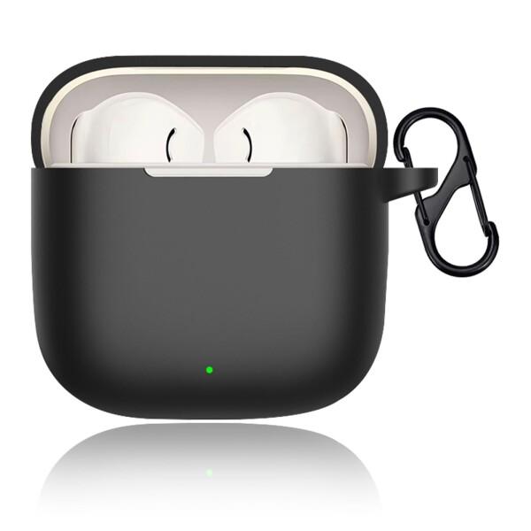 For HUAWEI FreeBuds SE 3 ケース カバー Mosasa HUAWEI FreeBuds SE 3 シリコン保護ケース 充電便利 全面保護 紛失防止 滑り止め 軽量 キズ防止 スリム 薄型 旅行 耐衝撃 防塵-ブラック...