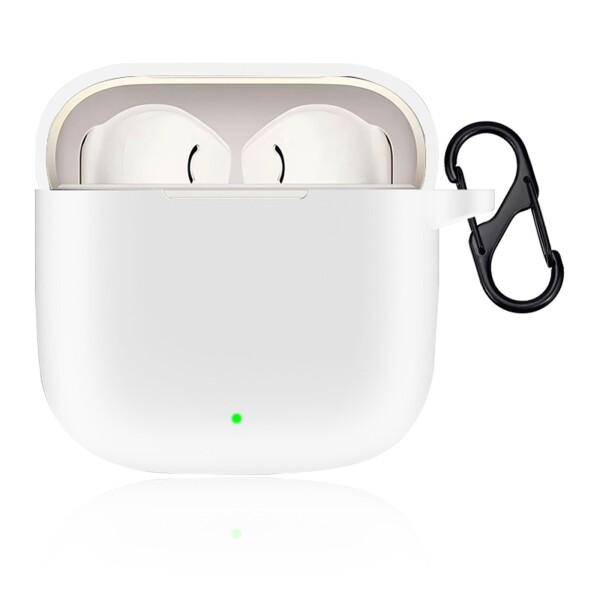 For HUAWEI FreeBuds SE 3 ケース カバー Mosasa HUAWEI FreeBuds SE 3 シリコン保護ケース 充電便利 全面保護 紛失防止 滑り止め 軽量 キズ防止 スリム 薄型 旅行 耐衝撃 防塵-ホワイト...