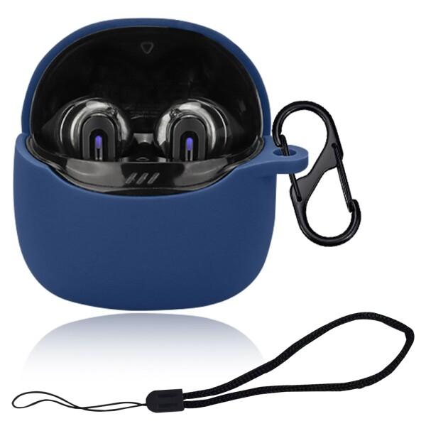 For JBL TUNE FLEX 2 ケース カバー Mosasa JBL TUNE FLEX 2 シリコン保護ケース 充電便利 全面保護 紛失防止 滑り止め 軽量 キズ防止 スリム 薄型 旅行 耐衝撃 防塵-ブルー商品コード：66080...