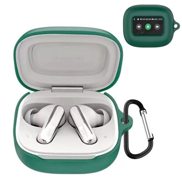 TOORQR For JBL LIVE BEAM3 ケース カバー JBL LIVE BUDS 3 シリコン素材 ケース JBL LIVE BEAM3 保護カバー 防水 防塵 落下防止 キズ防止 全面保護 軽量 カラビナ付き(グリーン)商品...