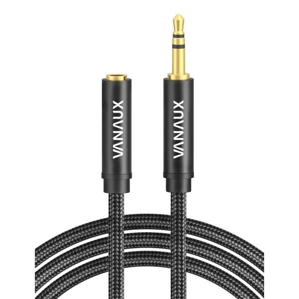 イヤホン 延長コード VANAUX 3.5mm オーディオケーブル 延長 AUX 延長ケーブル 3極/TRS ステレオミニプラグ ヘッドホン 延長 Hi-Fi音質再生 ホームステレオ／タブレット／スマートフォン／スピーカーなどに対応 (3極...