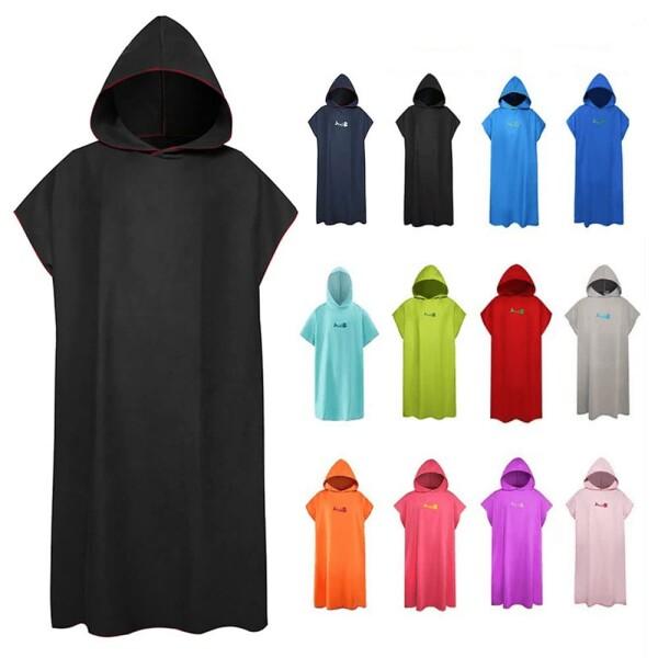 Wayocfei お着替えポンチョ 着替えタオル ポンチョタオル 吸水速乾 マイクロファイバー スイムタオル 男女兼用 マイクロファイバー マリンスポーツ ウェットスーツ ラッシュガード レディース プール ダイビング 防災 (ブラック)商...