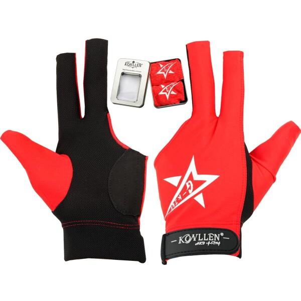 KONLLEN ビリヤードグローブ 左手/右手用 L/XL プールグローブ プロ仕様 滑り止め 調節可能 通気性 スヌーカーグローブ 人気サイズ 男女兼用 2ピース商品コード：66081050698サイズ：XLカラー：01-Red-Left...