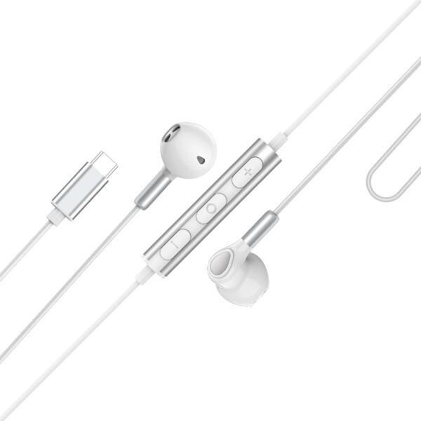 Laza-Vally TYPE C有線イヤホン、マイクリモコン付き、 TYPE C端子搭載のパソコンPCイヤホン、 アンドロイドスマホ、アイホンiPhone 17 16 15/iPad Pro Air またはMacbookなど 対応「白」商...