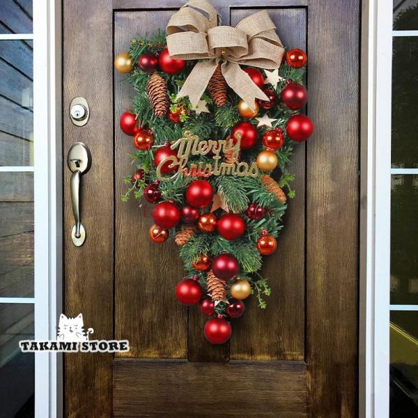 爆買 クリスマスリース クリスマス飾り 可愛い 冬 壁掛け クリスマス オーナメント クリスマスツリー装飾 部屋 玄関 飾り 華やか デコレーション オーナメント クリスマス用品を彩るお玄関に飾れるXmasスワッグ。クリスマスリースより,お...