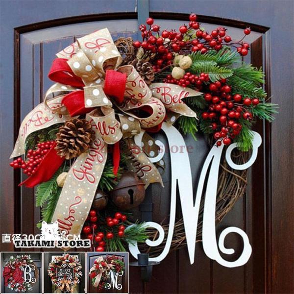 爆買 サイズ:約30cm/45cm素材：PVC、布、 松かさ華やかなリースは眺めるだけでクリスマス気分を演出してくれます。クリスマスリースには、魔よけと、豊作をお願うという意味があると言われています。ご自宅の玄関用、ドア、窓リースに、季節の...