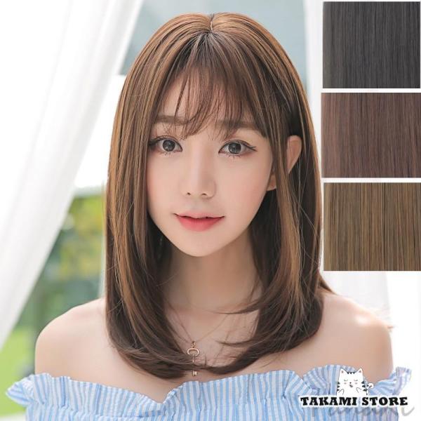 爆買 ウィッグ専用ネット付き状　態新品未使用 カラー：ブラック ライトブラウン ダークブラウン素　材:人工毛※ （前髪、後髪は長すぎと思えば、自分好きな長さによって、自由的にカットしてください）適用対象：女性 レーディス 20代 30代 4...