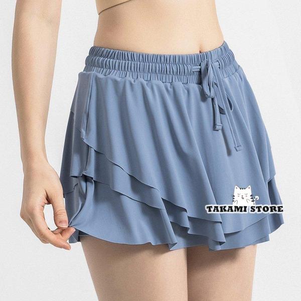 爆買 カラー：ブラック、ホワイト、イエロー、ピンク、ブルー、ベージュ、ライトピンク素材：86％ナイロン、14％ポリウレタンホットヨガ ウェア ヒラヒラ ヨガパンツ ショートパンツ ホットパンツ スポーツ フィットネス ジョギング エクササイ...