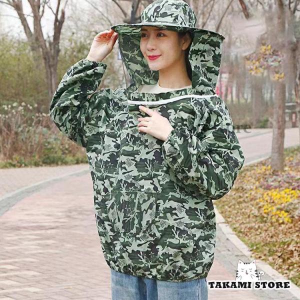 爆買 ■品名:蜂防護服(2点セット)■素材:ポリエステル ■カラー：全8色■サイズ：FREE■内容物:2点セット(上着+帽子)takamiの検索ワード：養蜂 防護服 作業服 作業着 上下 防護服 作業服 養蜂 虫よけ 防虫　鉄壁ガード 害虫...