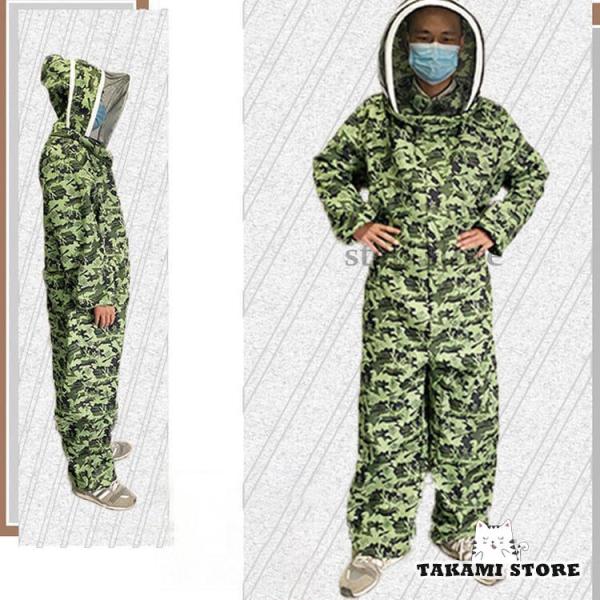爆買 ■品名:蜂防護服（連体服）■素材:ポリエステル ■カラー：全1色■サイズ：L-XXLtakamiの検索ワード：養蜂 防護服 作業服 作業着 上下 防護服 作業服 養蜂 虫よけ 防虫　鉄壁ガード 害虫駆除 蜂 駆除 ぶよ 蚊 対策 虫よ...
