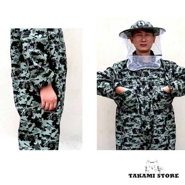 爆買 ■ 品名：蜂防護服■ 素材：ポリエステル■ スタイル：通勤■ カラー：迷彩■ サイズ：L-2XLtakamiの検索ワード：養蜂 防護服 作業服 作業着 上下 防護服 作業服 養蜂 虫よけ 防虫　鉄壁ガード 害虫駆除 蜂 駆除 ぶよ 蚊...