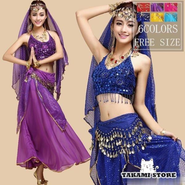 爆買 【商品説明】※サイズ表記は目安です。素材 シフォン+その他セット内容：トップス+スカート+へッドドレス+ヒップスカーフ