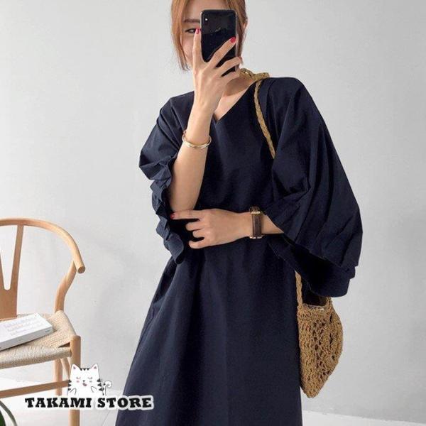 爆買 ● 商品名 ●マタニティ ワンピース レディース 秋 ロング 大きいサイズ Vネック 五分袖 ゆったり シンプル 体型カバー 韓国● 商品説明 ●ゆったりしたサイズ感と締め付けのないデザインがマタニティ期にもぴったりなワンピースです。...