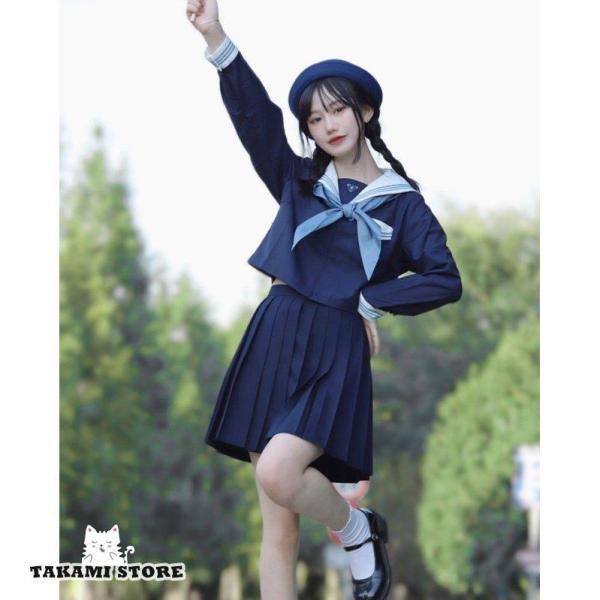 爆買 ● 商品名 ● セーラー服 高校 制服スカート 高校制服セット 女子高生 学生服女子 長袖 半袖 高校制服 スカート ミニスカート プリーツスカート ミニ スカーフ 三角タイ 大きいサイズ 卒業式 入学式 ダンス衣装 学園祭 ネイビー...