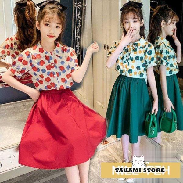 爆買 ■商品名子供服 セットアップ キッズ 女の子 春夏 トップス 半袖 ブラウス tシャツ スカート 韓国子ども服 ジュニア ベビー服 薄手 涼しい おしゃれ 可愛い 新品110210911■サイズ110cm/120cm/130cm/14...