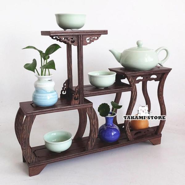 爆買 アンティークディスプレイラック：シンプルでモダンなデザインは、あらゆる種類の部屋の装飾に適しています。それは無垢材でできており、硬く、しっかりと支えられており、腐食しにくく、緑で、より強く、レトロなスタイルで、レトロな家の感覚を加えて...