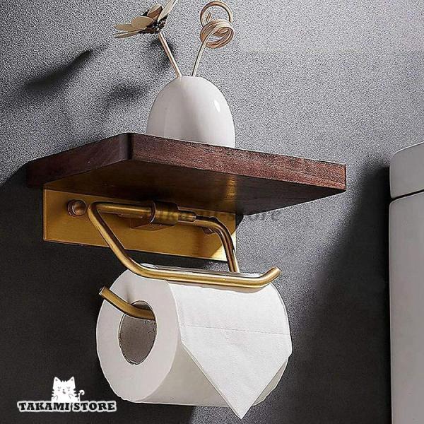 爆買 【材質】黒胡桃の木と、SUS304(金色)。----------------【ご注意】※生産のために必要、このトイレットペーパーホルダーのダブルフックのタイプの木板とシングルフックのタイプの木板は一緒に生産されます。ですから、ダブルフ...