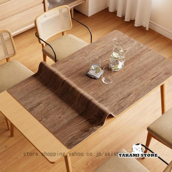 爆買 素材：PUレザー★このテーブルクロスは、PUレザー製で、丈夫、防水、耐摩耗性、柔らかく、変形せず、収縮せず、滑りにくく、臭いがありません。★防水加工なので、ほとんどの水性および油性の液体をはじきます。液体がビーズ状になって転がり落ちる...