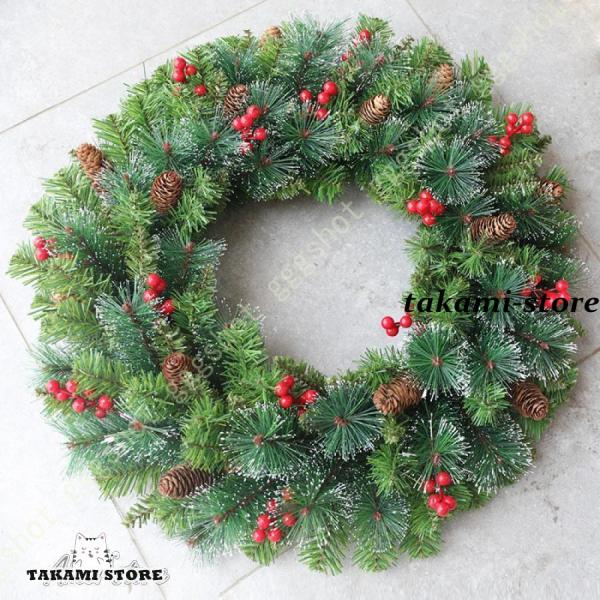 爆買 クリスマス リース クリスマス花輪 ナチュラルリース 玄関 造花 壁掛けフラワー ぶら下げ飾り ドアリース 飾り 庭園 結婚式 店舗 撮影 道具 クリスマス飾り 【素材】 PVC【サイズ】直径（外径）：60cm※色/デザイン:写真ご参...