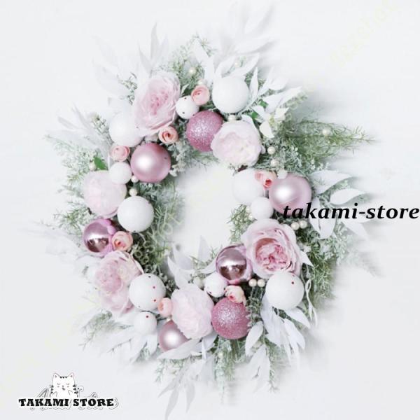 爆買 クリスマス リース クリスマス花輪 ナチュラルリース 玄関 造花 壁掛けフラワー ぶら下げ飾り ドアリース 飾り 庭園 結婚式 店舗 撮影 道具 クリスマス  飾り デコレーション リース 可愛い【素材】 PVC【サイズ】直径（外径）...