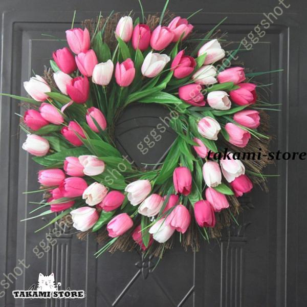 爆買 直径（外径）：約35cm/40cm/50cm/60cm  クリスマスリース本体*1 大切な人と共にクリスマスをお楽しみください。◎【リアルに見える】春の花の花輪は、人工の牡丹、バラ、牡丹の葉、そして表と裏の両方を覆うアジサイの花から作...