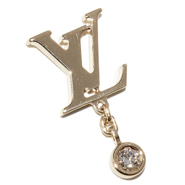 状態：大きく目立つダメージはなく、綺麗な状態です。<br/>片方のみの販売です。素材：K18YG(イエローゴールド)宝石・石：ダイヤ1P(約0.03ct)LOUIS VUITTON(ルイ・ヴィトン) ブランドジュエリー ピアス