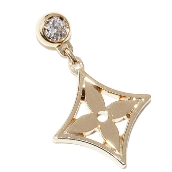 状態：大きく目立つダメージはなく、綺麗な状態です。<br/>片方のみの販売です。素材：K18YG(イエローゴールド)宝石・石：ダイヤ1P(0.04ct)LOUIS VUITTON(ルイ・ヴィトン) ブランドジュエリー ピアス