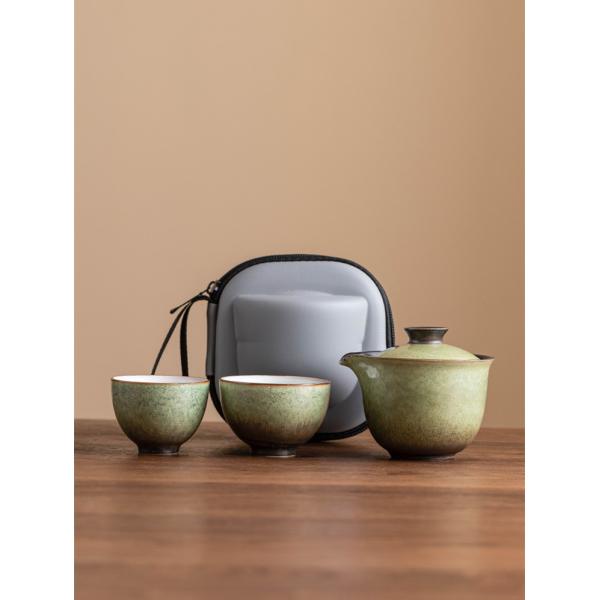 【商品内容】急須ｘ１　湯呑みｘ2　収納バッグｘ１【素材】セラミック【サイズ】急須：長さ（一番長い部分）約9.7cm   高さ約8.1cm  容量約173ml湯呑み（1）：長さ約6.8cm  高さ約4.6cm ? 容量約91ml湯呑み（2）：...