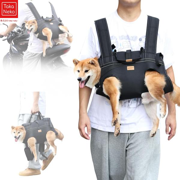 【大型犬用頑丈なドッグリフトハーネス】大型犬用リフトハーネス、怪我をした犬、高齢の犬、または障害のある犬をサポートするために、全身をしっかりと支えるように設計されています。この頑丈なドッグスリングキャリアは、関節の怪我、関節炎、または後ろ足...