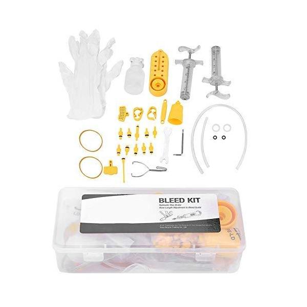 【セット内容】2*ブリードシリンジ　1*ブリードリークバケット　1*漏れバケツプラグ　1*7mm-8mmスパナ　1*T10-T15スパナ　2*ピストンブロック　1*ボトルホース　1*エア抜きホース　1*ホースクリップ　2*ノンリターンクリッ...