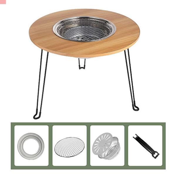【商品仕様】本体サイズ：約60*60*45cm。本体重量：4.5kg。耐荷重：50KG。【独立したデザイン】バーベキューグリルは組み立てと分解が簡単で、掃除が簡単で、持ち運びが簡単です。 時間を無駄にすることなく素早く組み立てられます。【持...