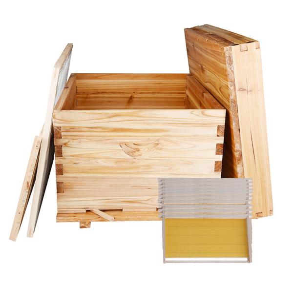 【養蜂製品】養蜂箱網の設計があり、外の昆虫から蜂を守ることができます。掃除はもっと便利で、きれいです。蜂蜜をより安全で、より自然で新鮮なものにすることができます。養蜂家にとって理想的なツールです。【商品仕様】 ログスタイル 乾燥 ミツバチ巣...
