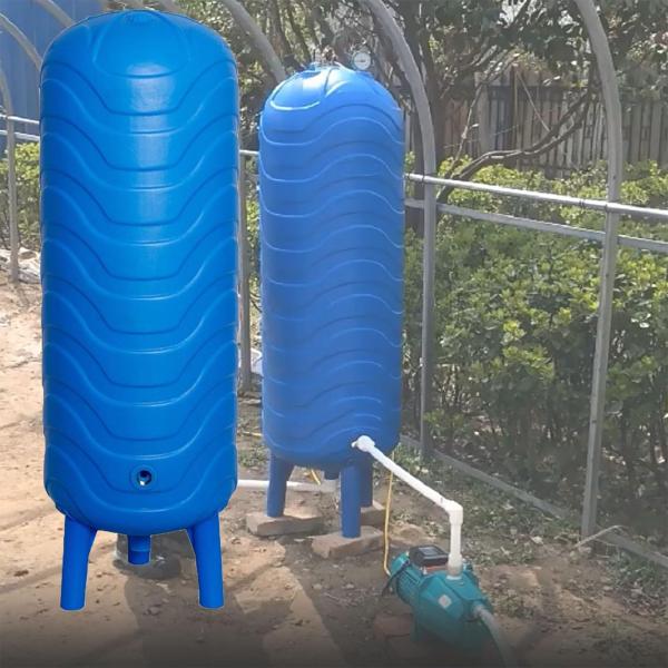 自動圧力膨張タンク：空気圧給水システムを使用したこのタンクは、水位が下がると自動的に水を汲み上げ、満杯になると停止します。手動監視は必要なく、高い水圧を供給します。耐圧貯水タンク：圧力タンクの上部にある3つの穴の設計には、圧力計、圧力スイッ...