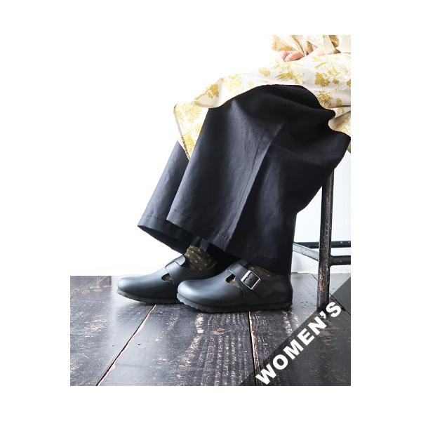 ビルケンシュトック シューズ BIRKENSTOCK レディース London Oiled Leather - BLACK - WOMEN'S ロンドン 166543 送料無料