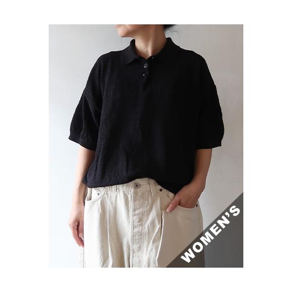 コムアーチ ポロシャツ comm.arch. レディース OG Slub Moss Stitch Polo Short Sleeve オーガニックコットン 半袖ポロ  COMMARCH-PS 送料無料